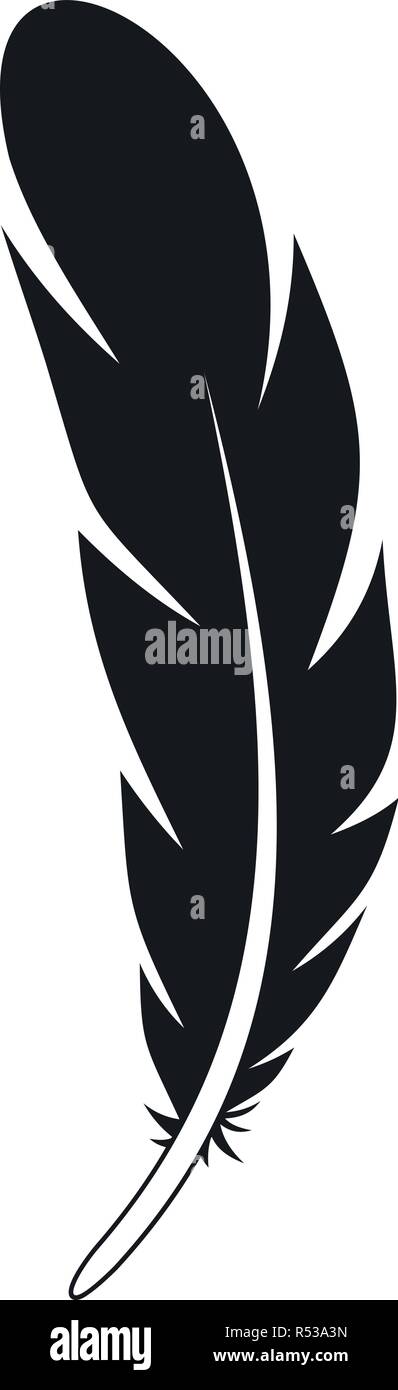 Aztec feather icon. Simple illustration of aztec feather vector icon ...