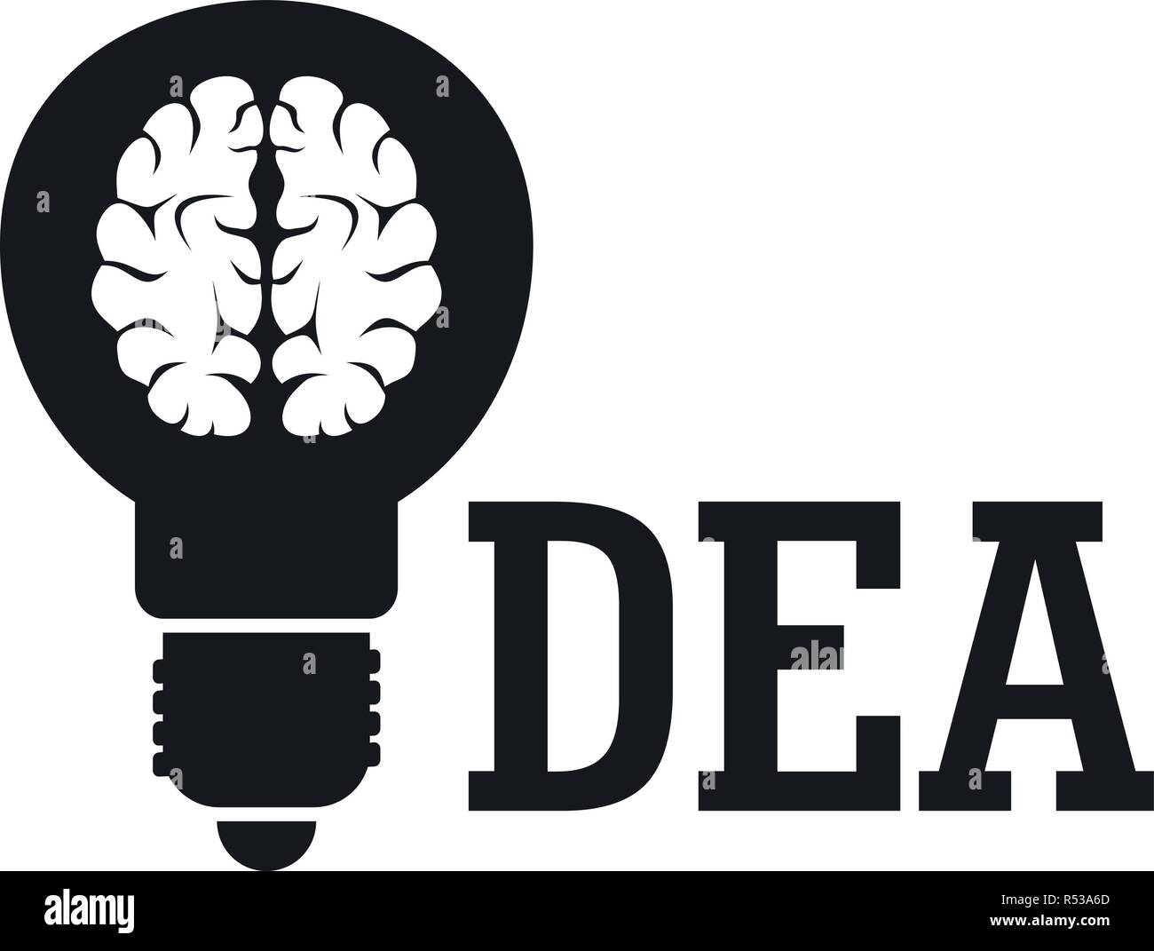 Brain idea logo. Simple illustration of brain idea vector logo for web ...