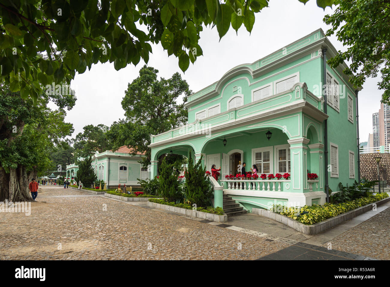 Traditional Portuguese houses part of Taipa Houses-Museum. Macau ...