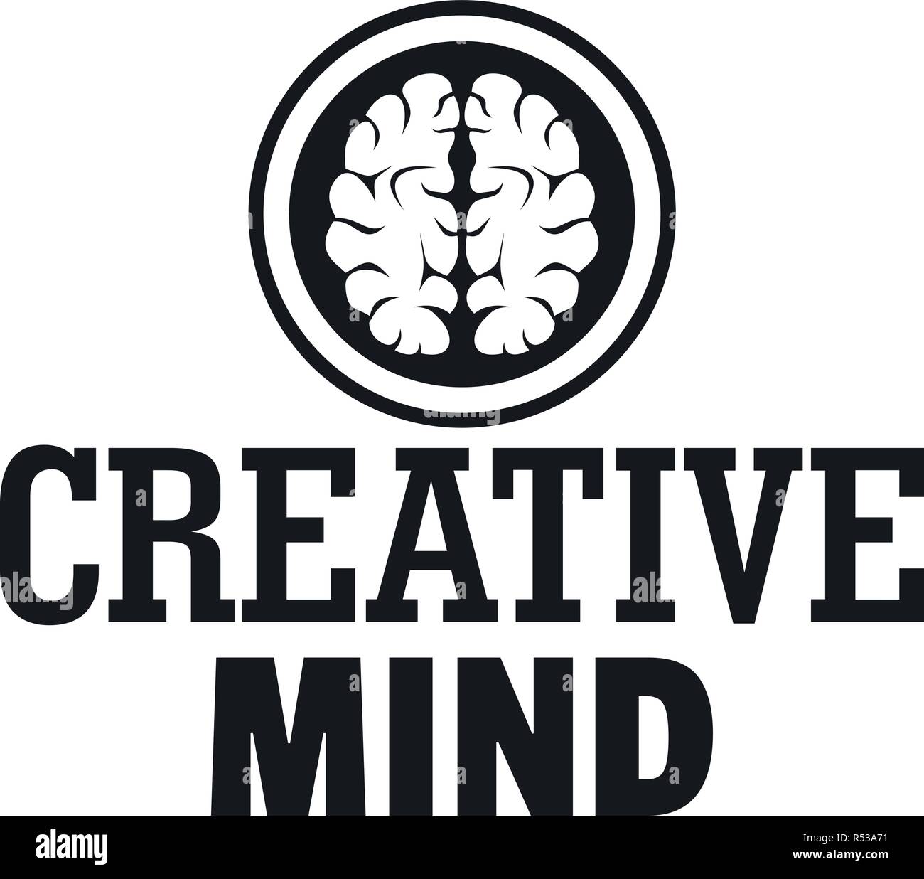 Creative mind logo. Simple illustration of creative mind vector logo ...
