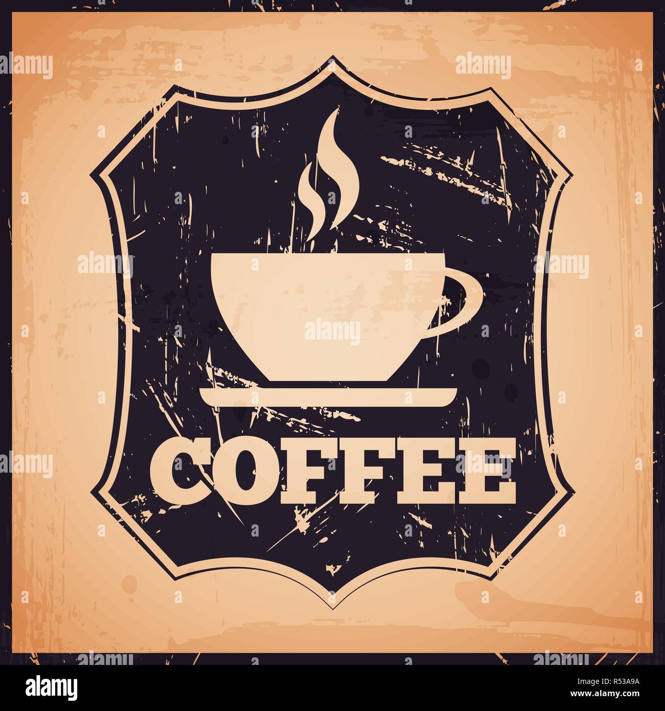 vintage coffee themed emblem Stock Vector Image & Art - Alamy