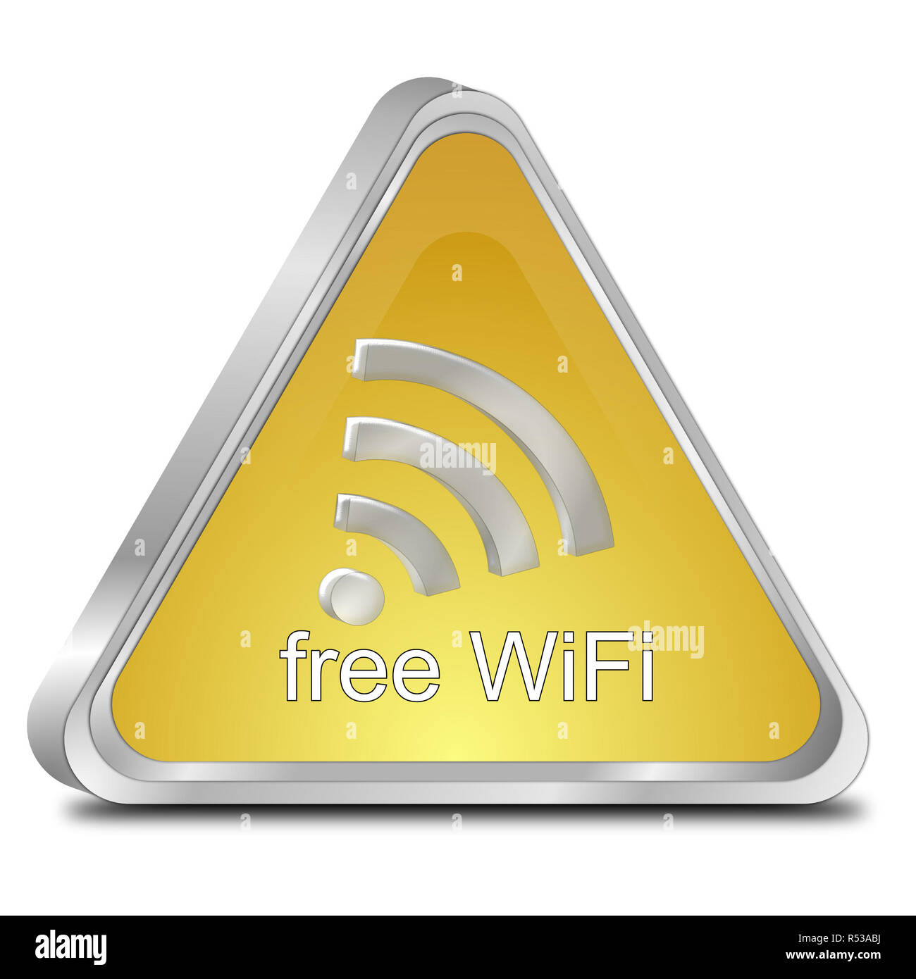 free wireless WiFi button â€“ 3d illustration Stock Photo - Alamy