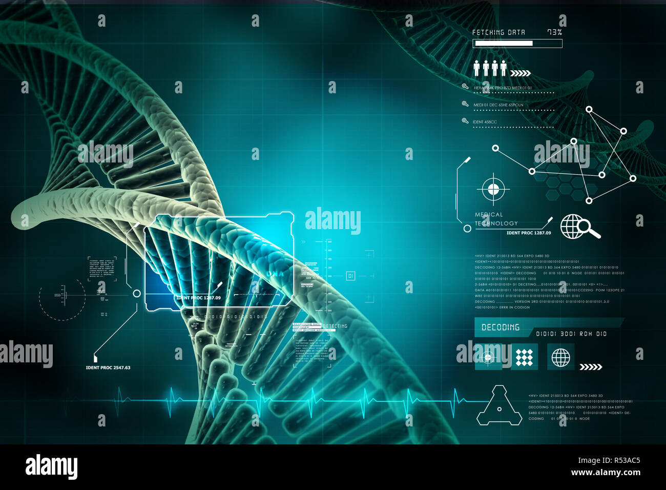 model of twisted DNA chain Stock Photo - Alamy