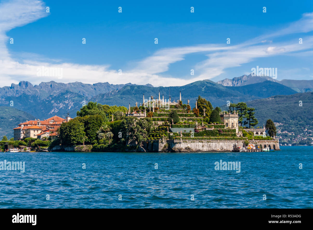 Lake Maggiore, Italy, July 9, 2012: Isola Bella, one of the three ...