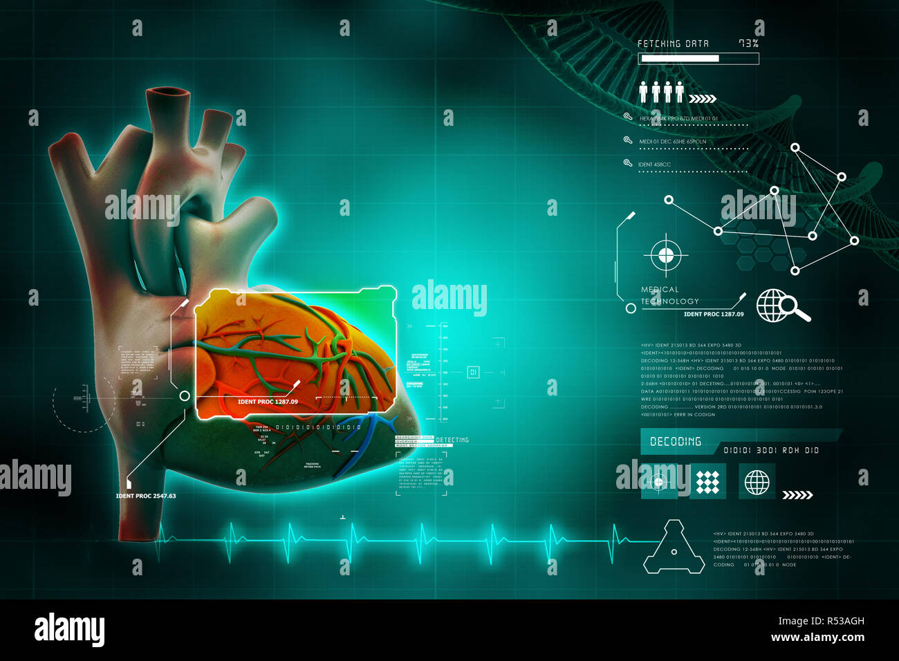 Heart inside brain hi-res stock photography and images - Alamy