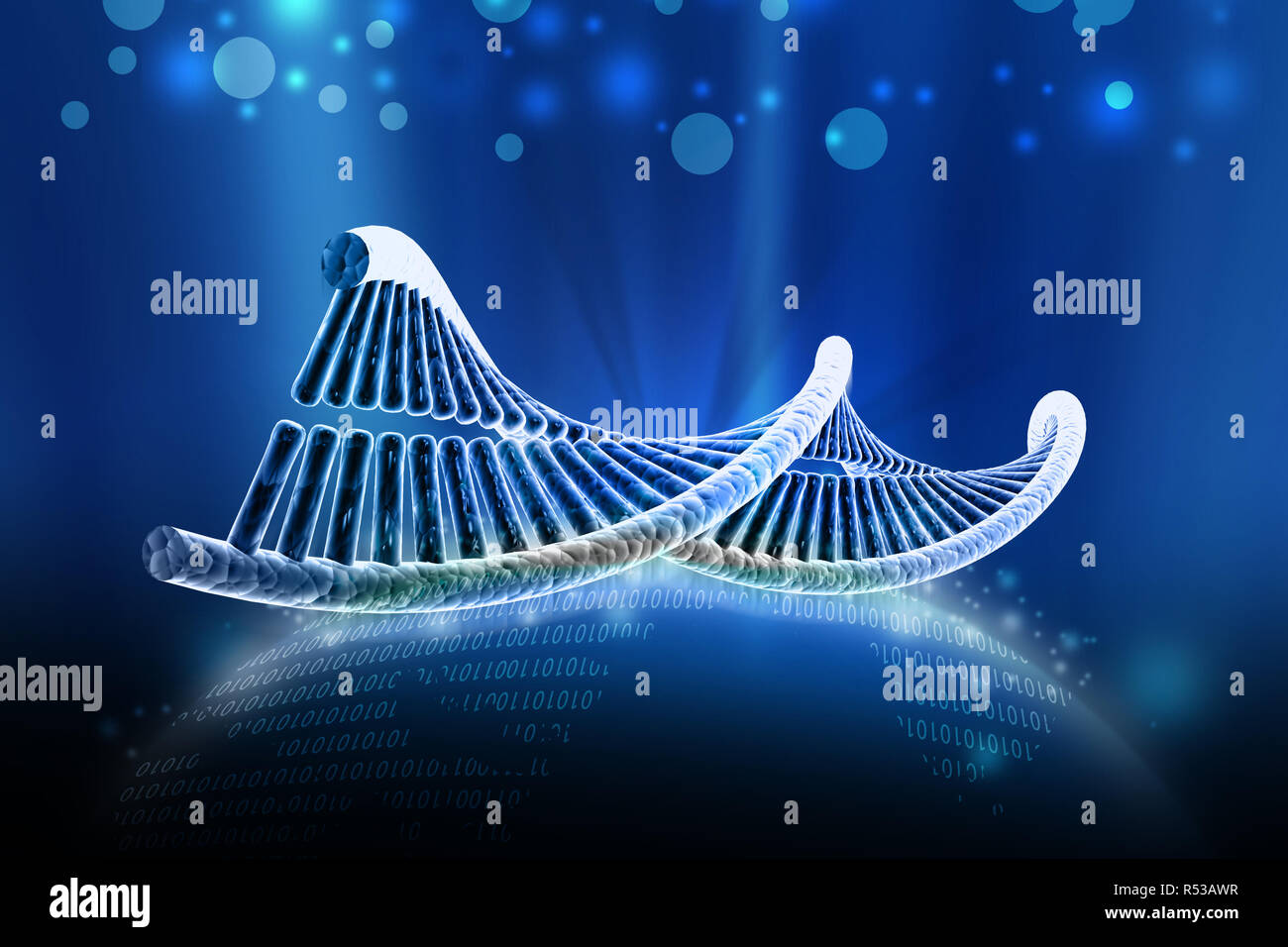 model of twisted chrome DNA chain Stock Photo - Alamy