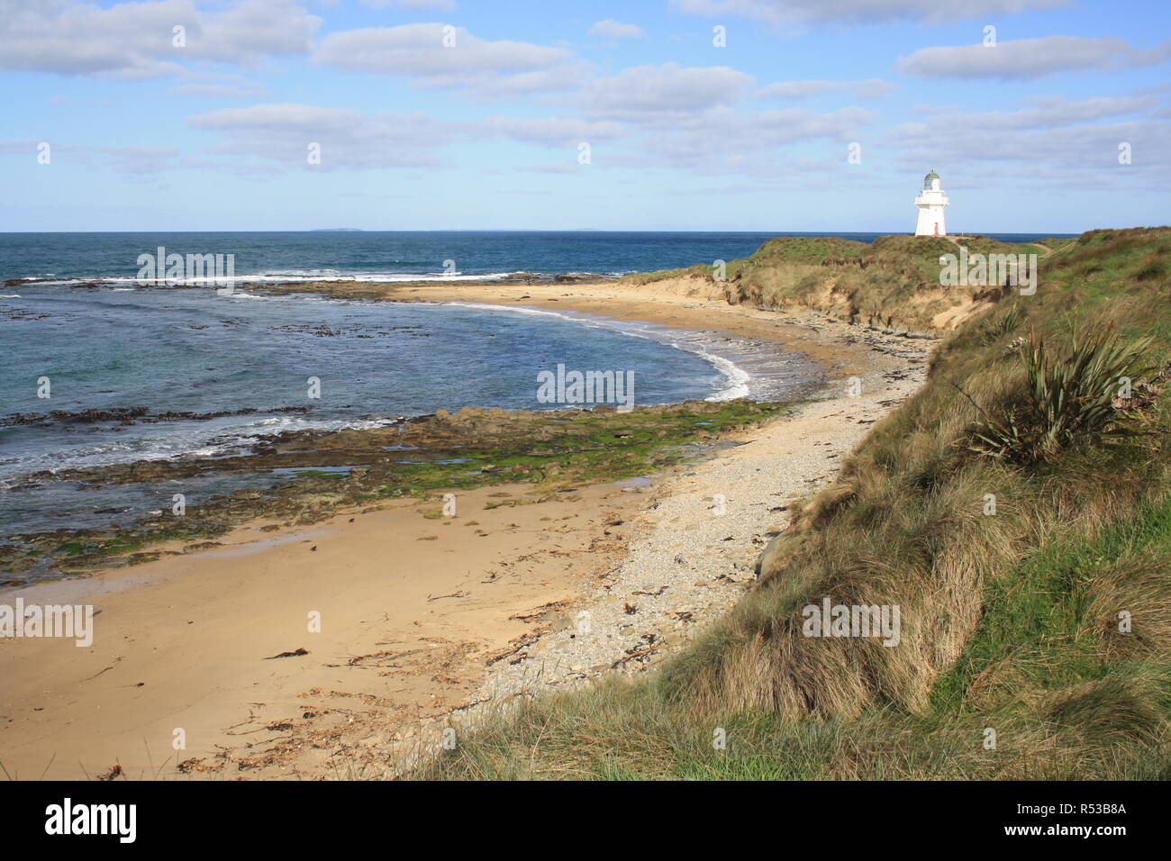 Beach waipapa point lighthouse hi-res stock photography and images - Alamy
