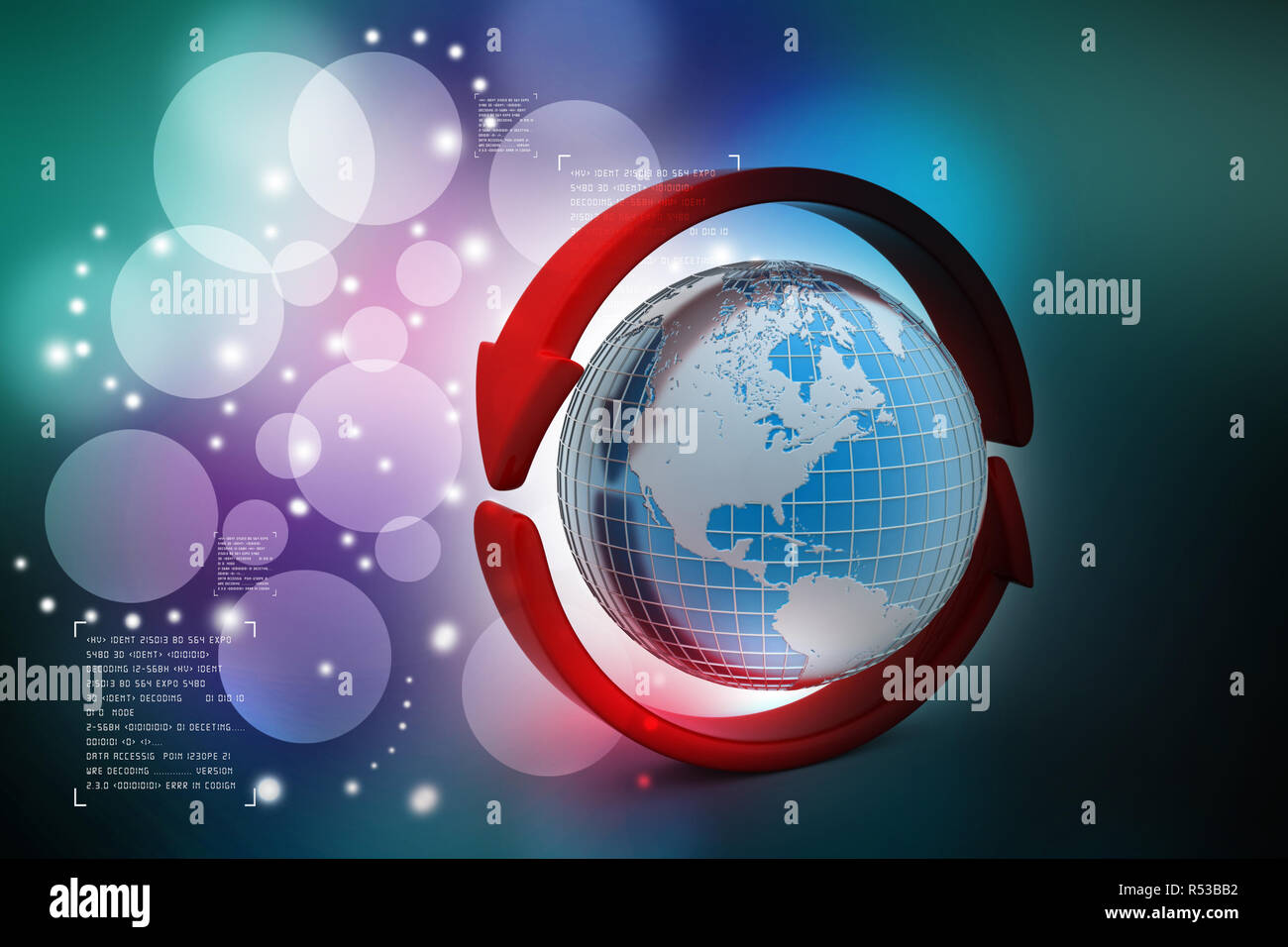 Round arrows around world hi-res stock photography and images - Alamy