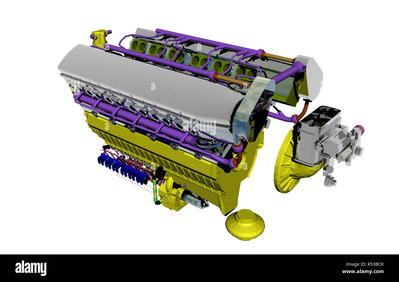 internal combustion engine isolated Stock Photo - Alamy