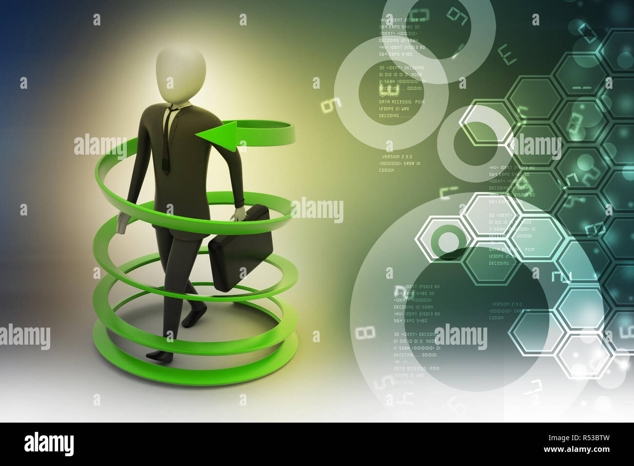 3d man business success concept Stock Photo - Alamy