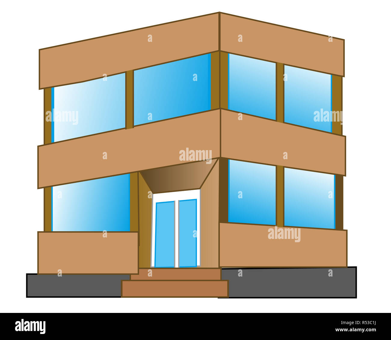 Small gray building Stock Photo - Alamy