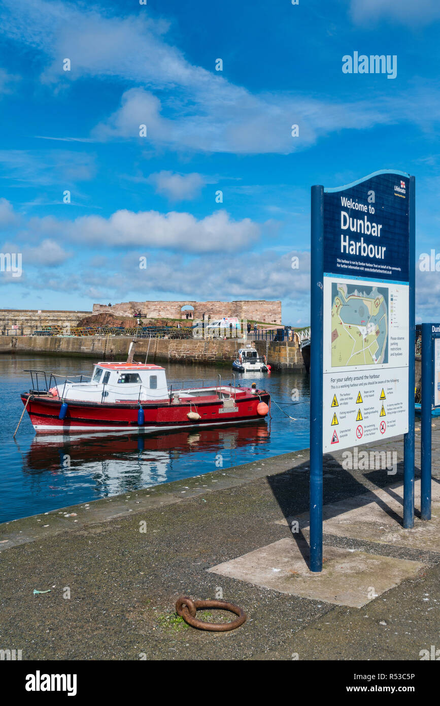 Dunbar harbour, boats, East Lothian, Scotland, UK Stock Photo - Alamy