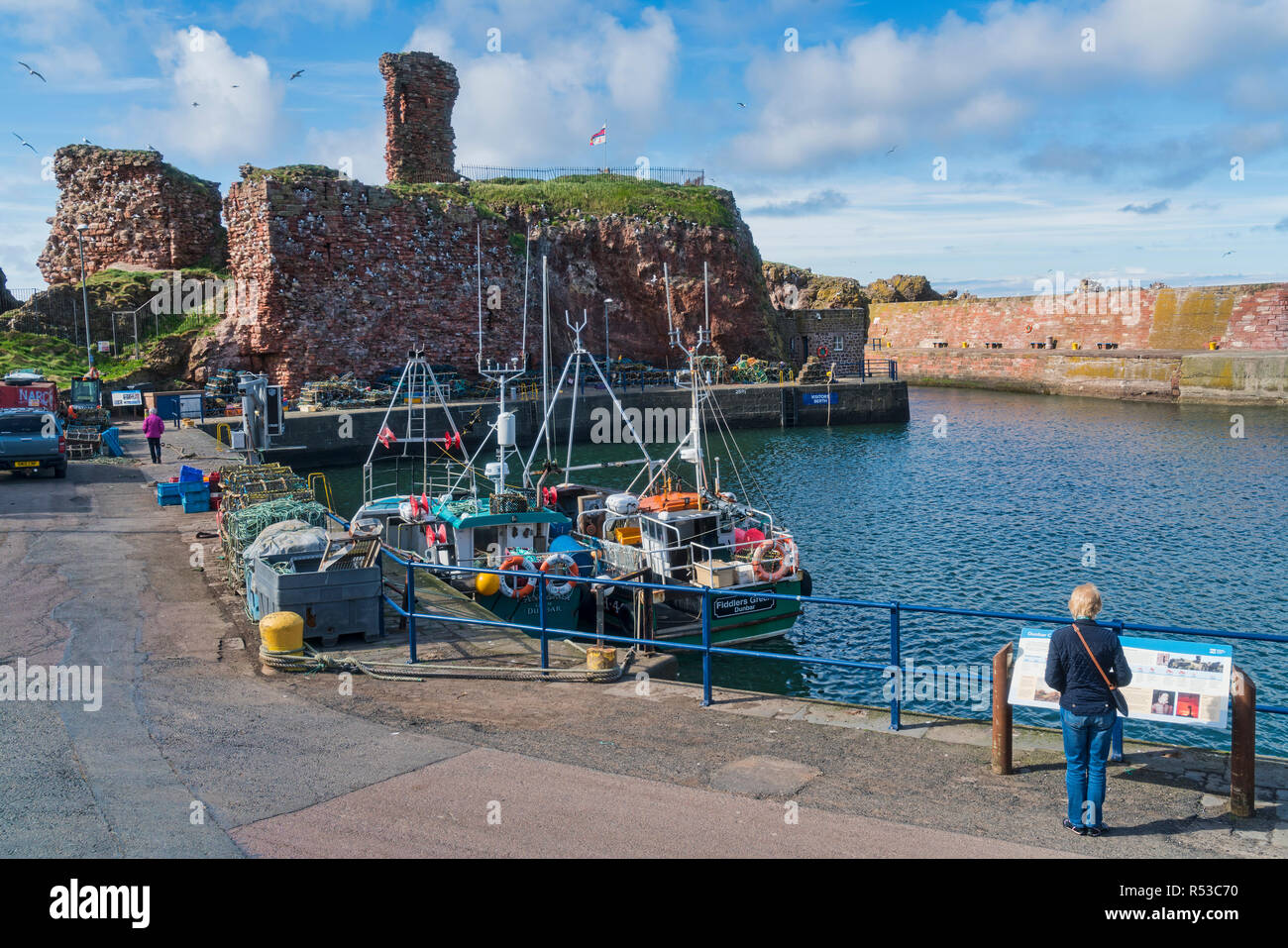 Dunbar harbour, boats, East Lothian, Scotland, UK Stock Photo - Alamy