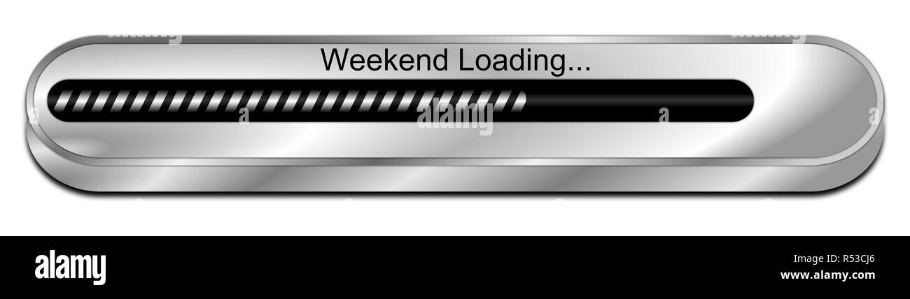 silver Weekend Loading bar - 3D illustration Stock Photo - Alamy