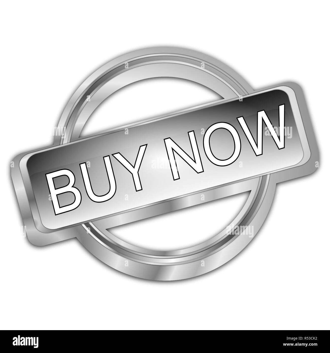 decorative silver Buy now Button â€“ 3d Illustration Stock Photo - Alamy