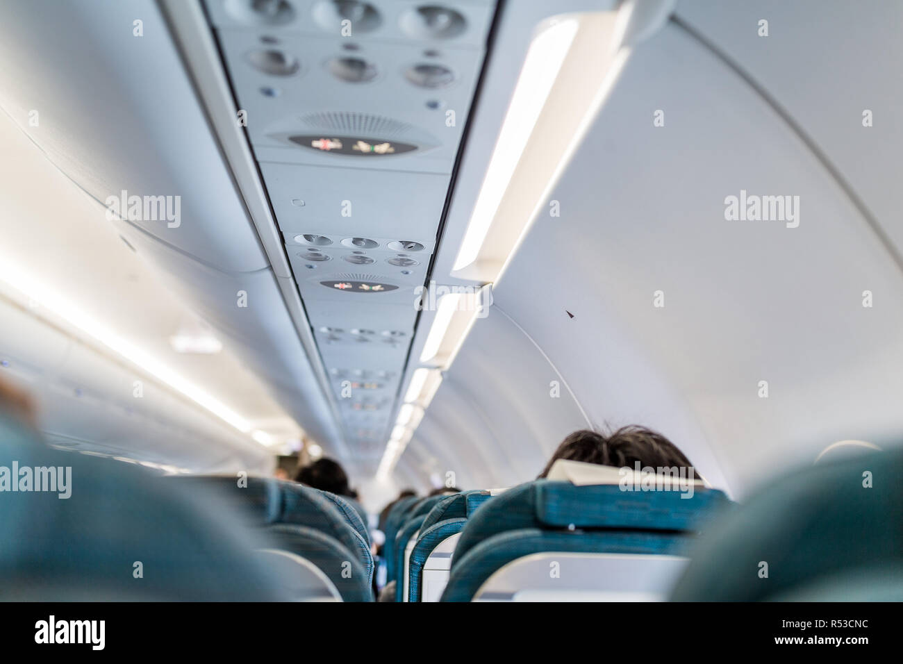 Interior of Aircraft Stock Photo - Alamy