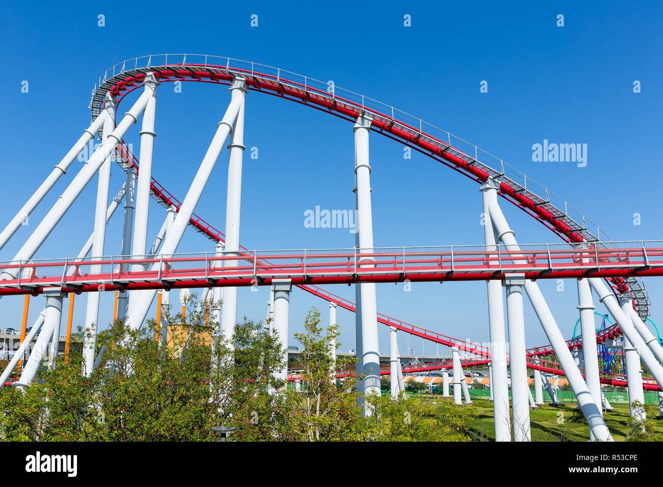 Looping roller coaster sunny hi-res stock photography and images - Alamy