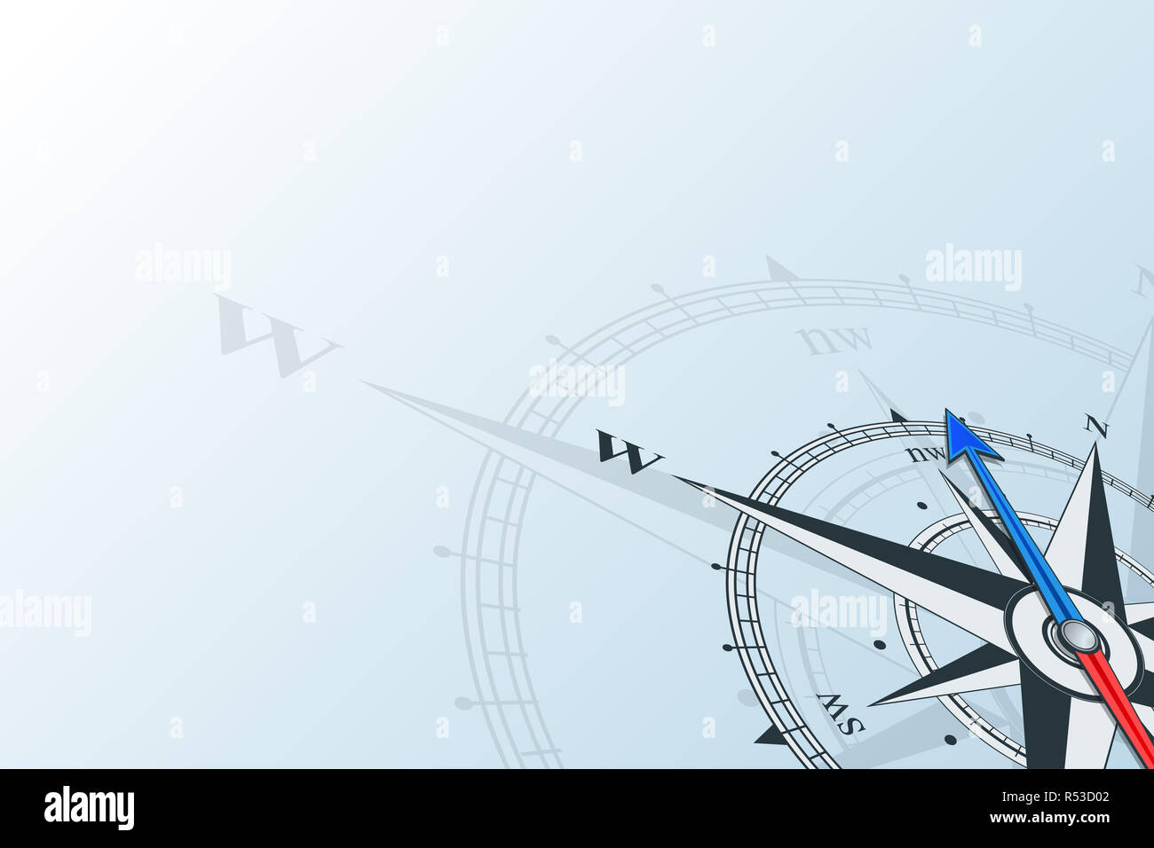 Compass vector pointing south hi-res stock photography and images - Alamy