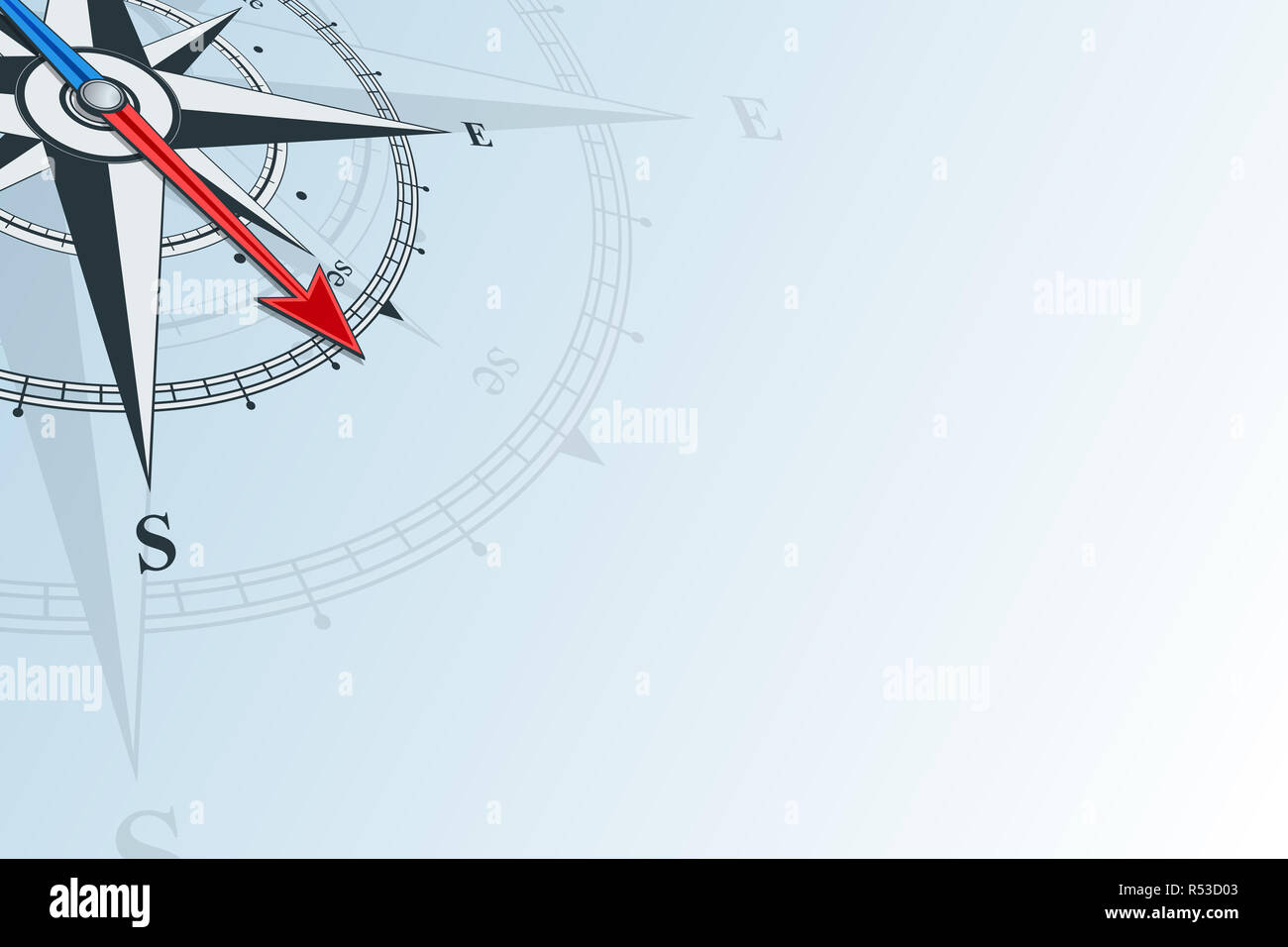 Compass vector pointing south hi-res stock photography and images - Alamy