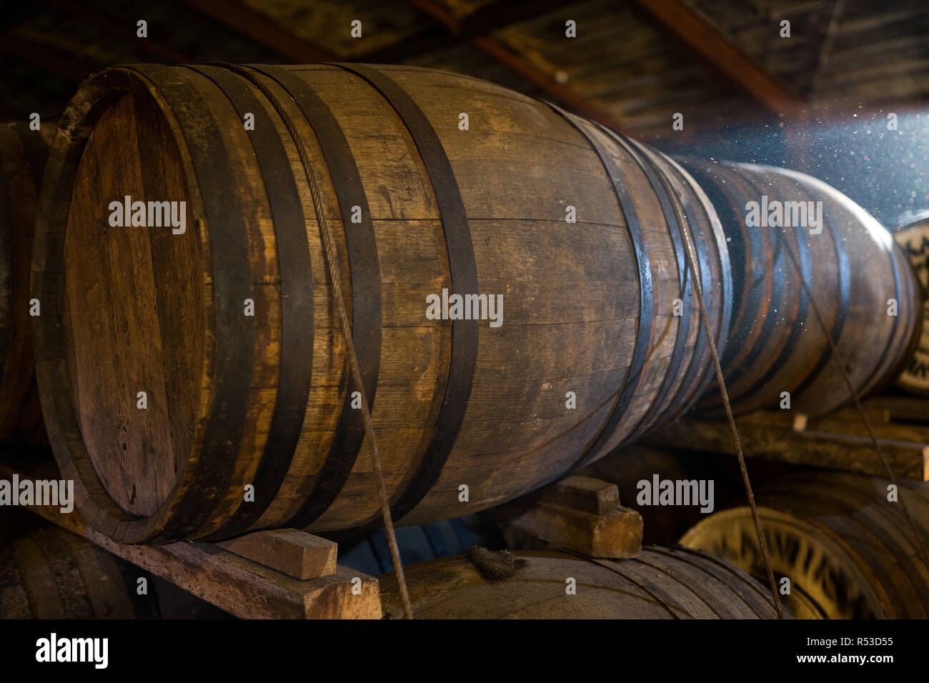 Wooden beer barrel Stock Photo - Alamy