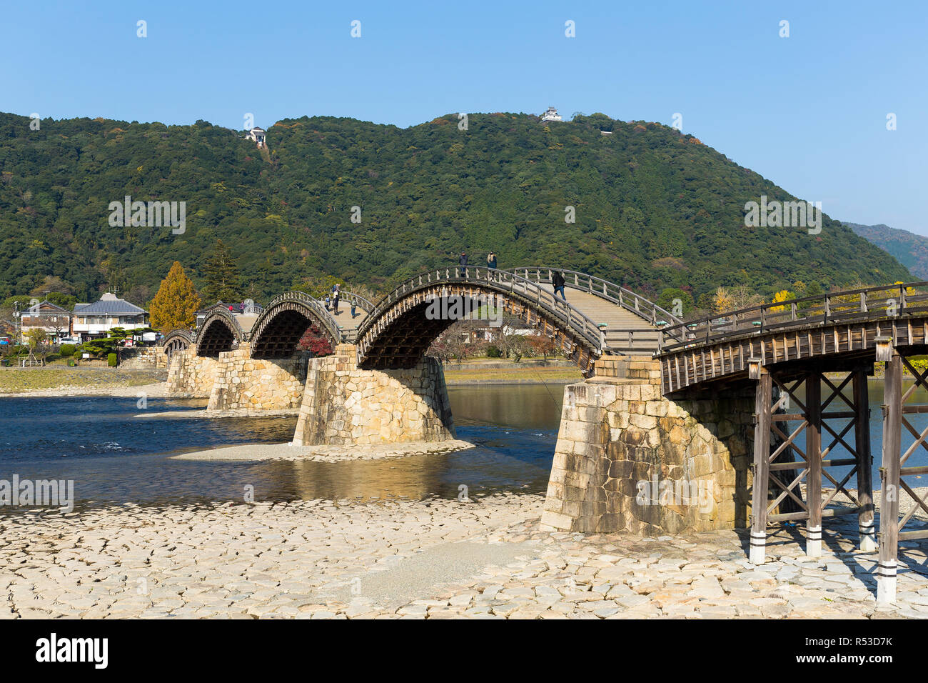 Japanese style wooden arch bridge hi-res stock photography and images ...