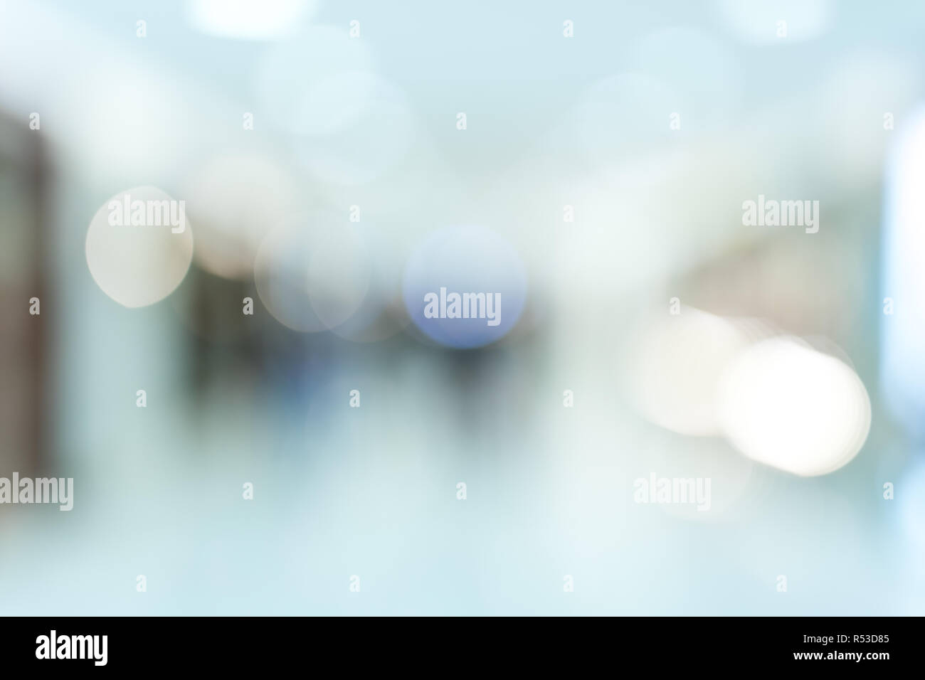 Blur view of building hallway Stock Photo - Alamy