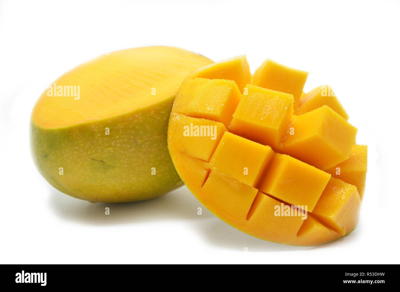 Mango cubes slices close hi-res stock photography and images - Alamy