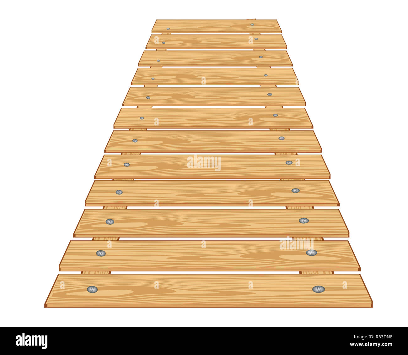 Wooden white bridge Cut Out Stock Images & Pictures - Alamy