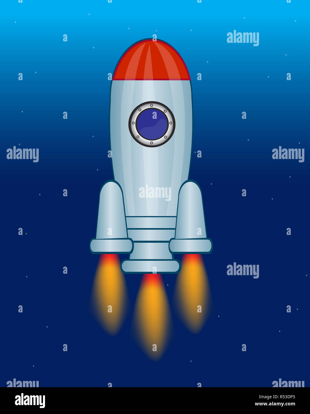 Rocket in cosmos Stock Photo - Alamy