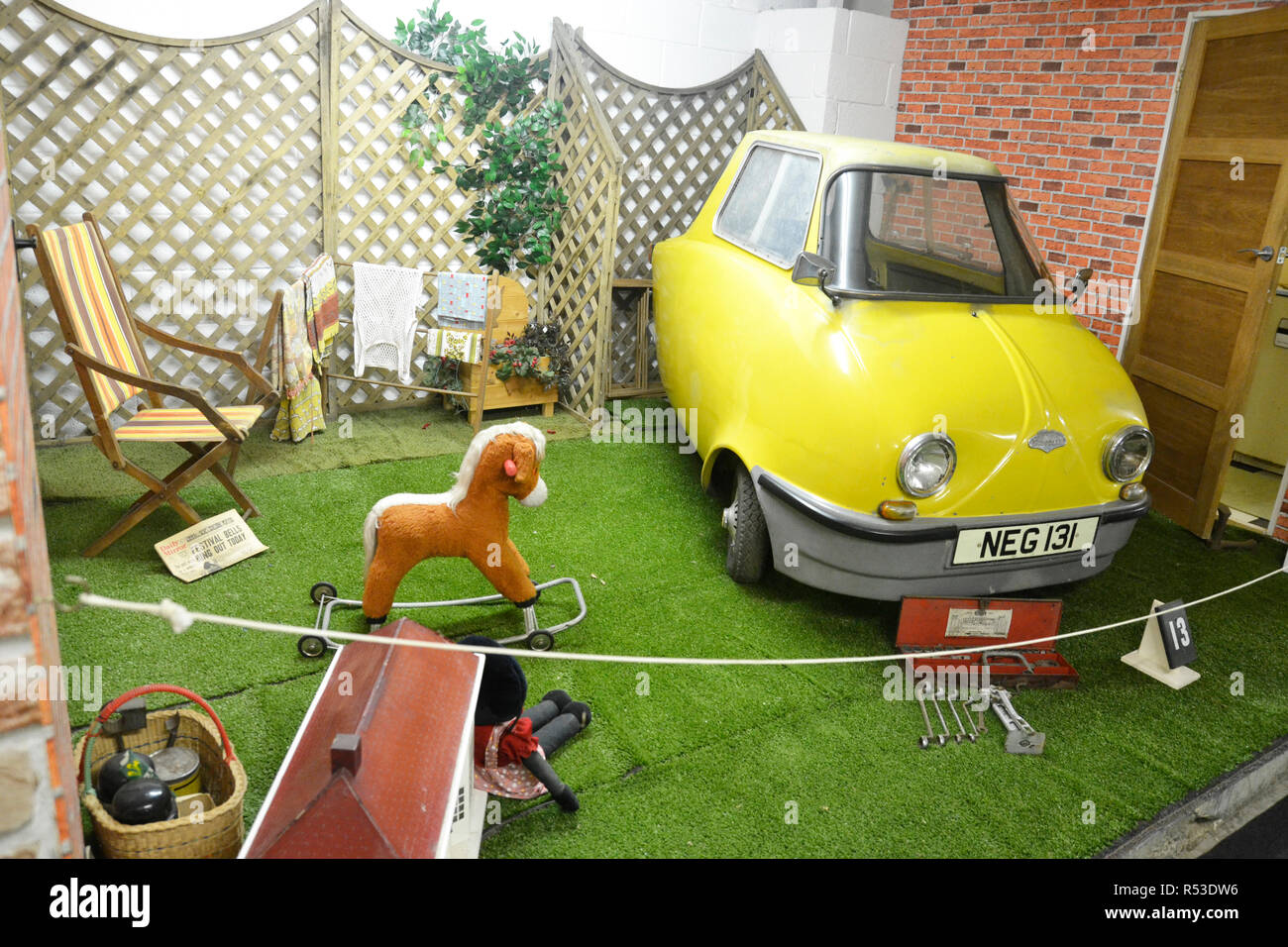 Scootacar in a garden scene at The Bubble Car Museum, Boston ...