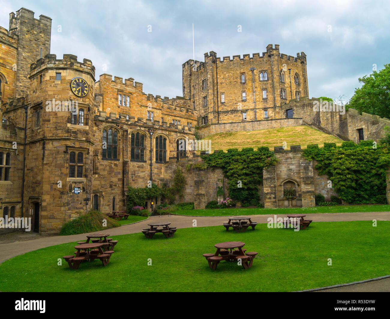 The Motte, Bailey and Keep at Durham castle. The castle is home to ...
