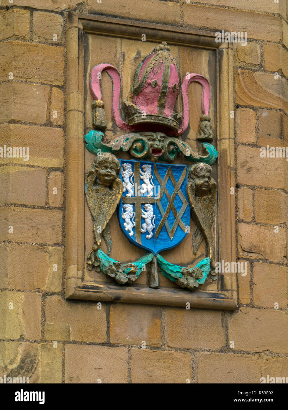 Bishops crest, Durham castle,Durham,England,UK Stock Photo - Alamy