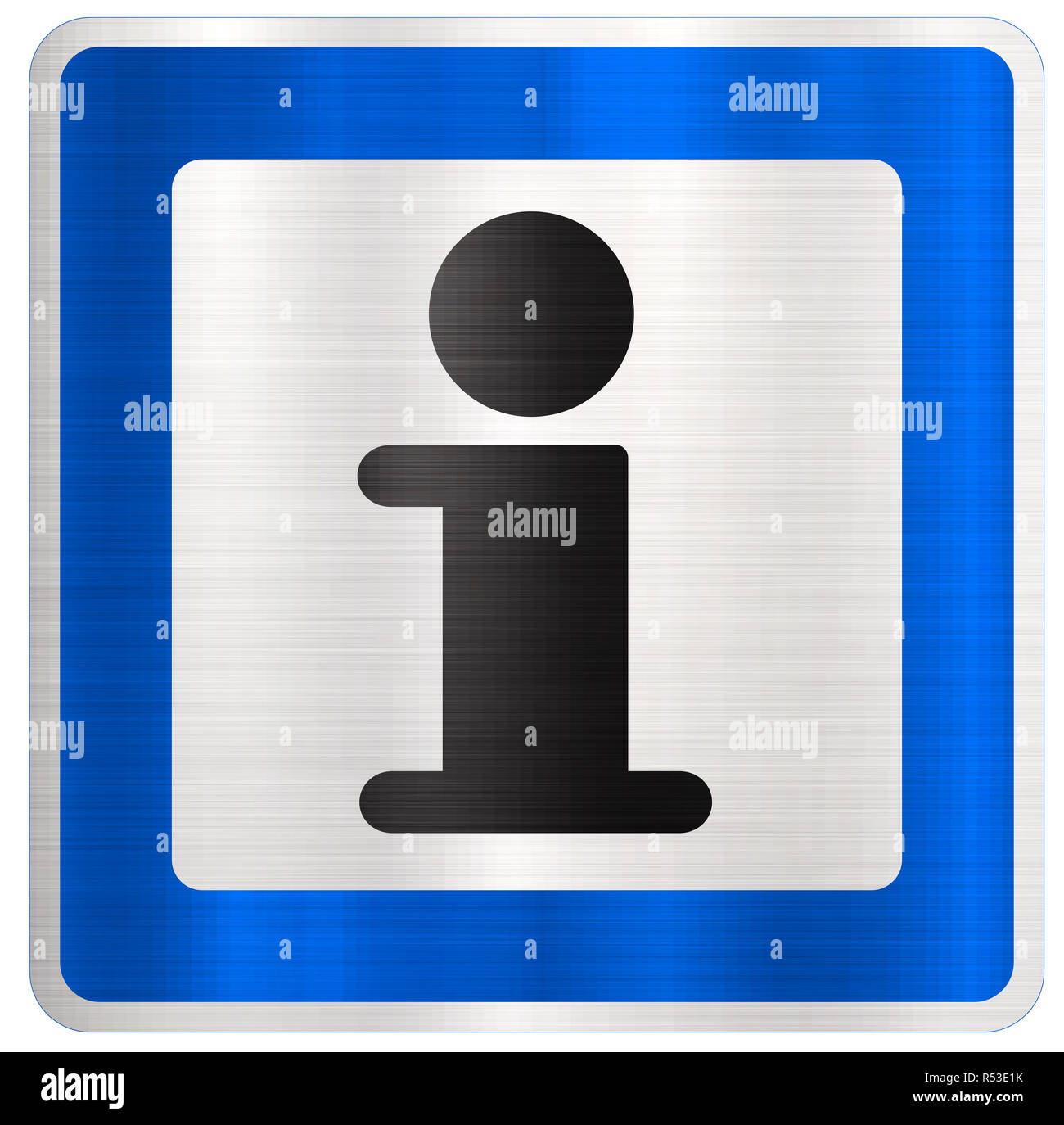 information service blue sign Stock Photo - Alamy