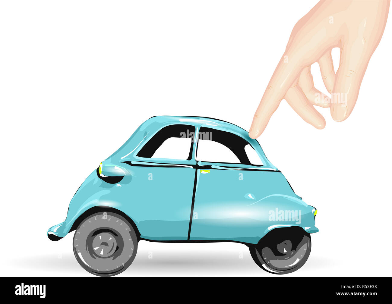 toy car and human hand Stock Photo - Alamy