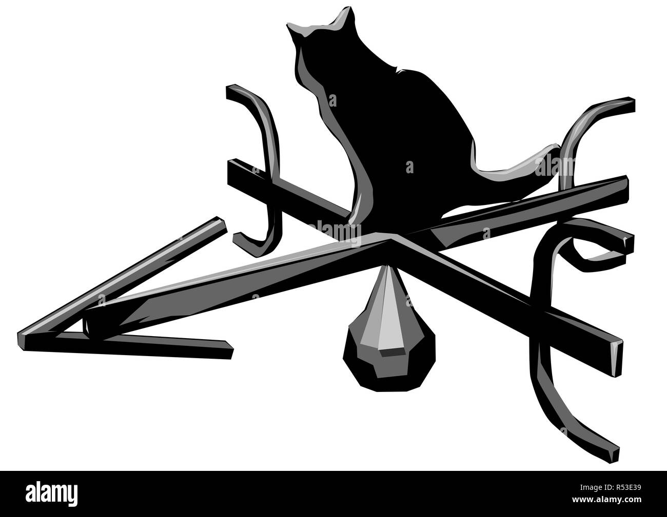 Wind vane silhouette Cut Out Stock Images & Pictures - Alamy