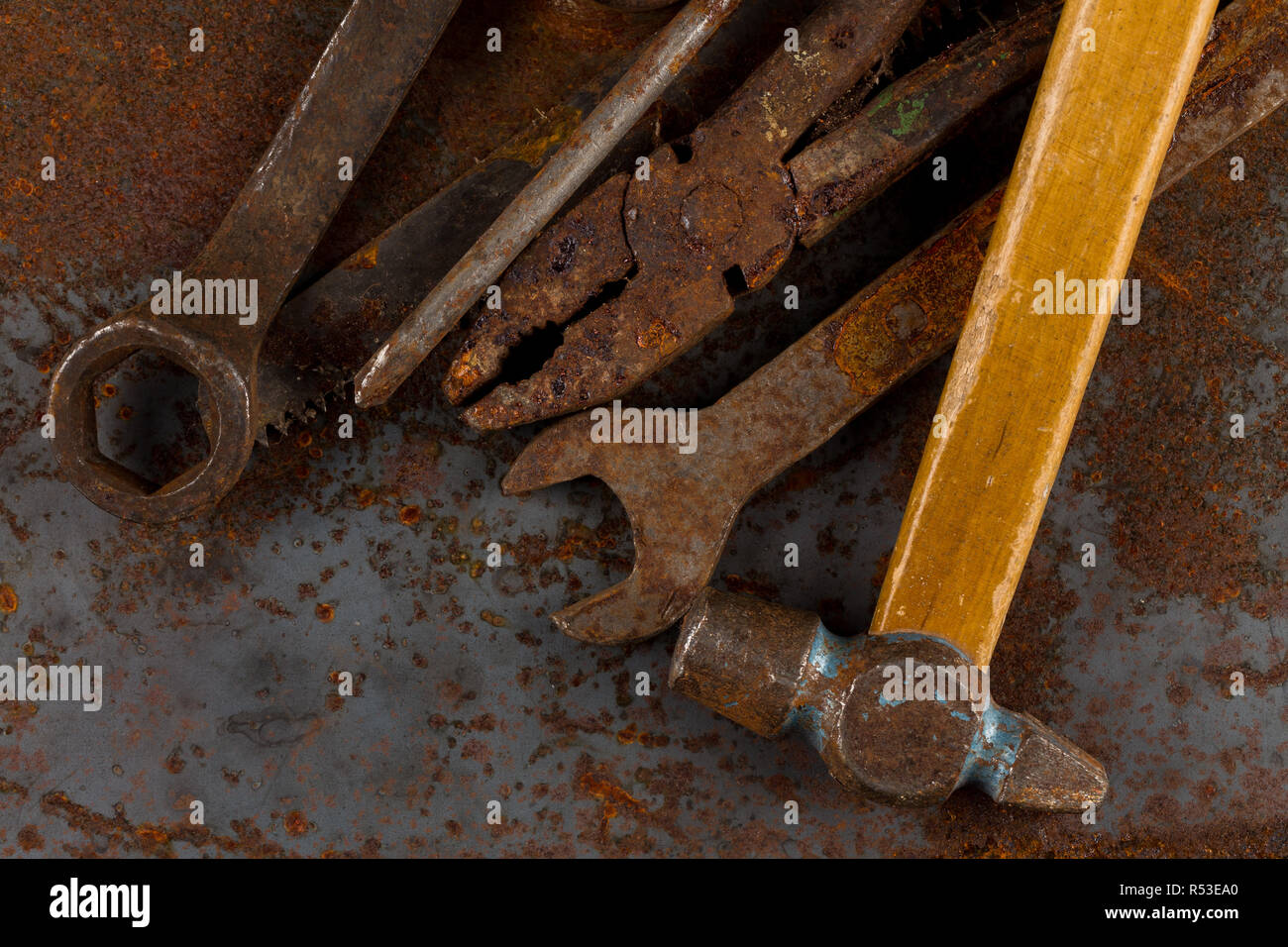 Old rusty tools Stock Photo - Alamy