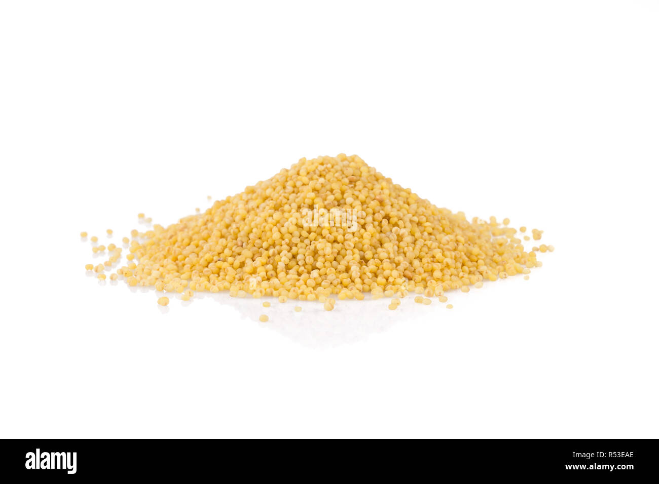 Dry millet isolated on white Stock Photo - Alamy
