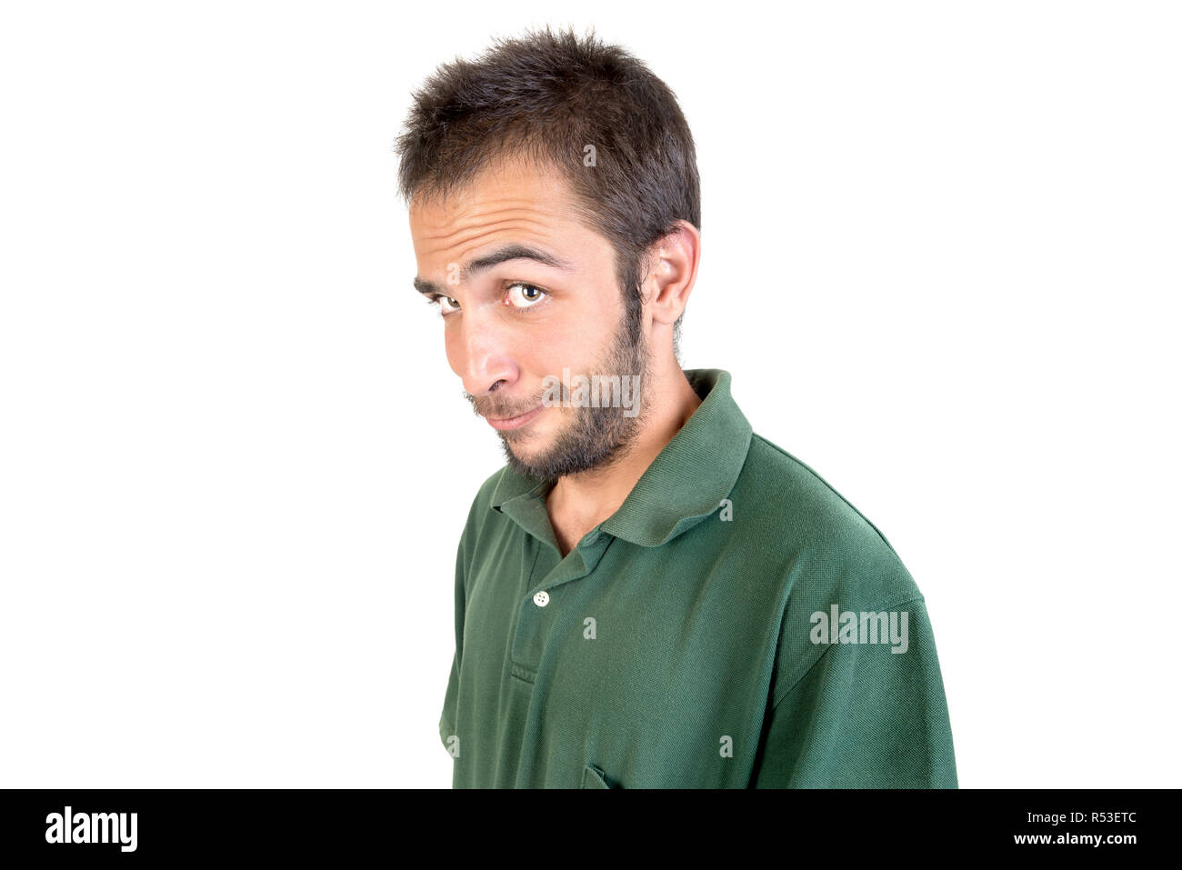 Young man expressions Stock Photo - Alamy