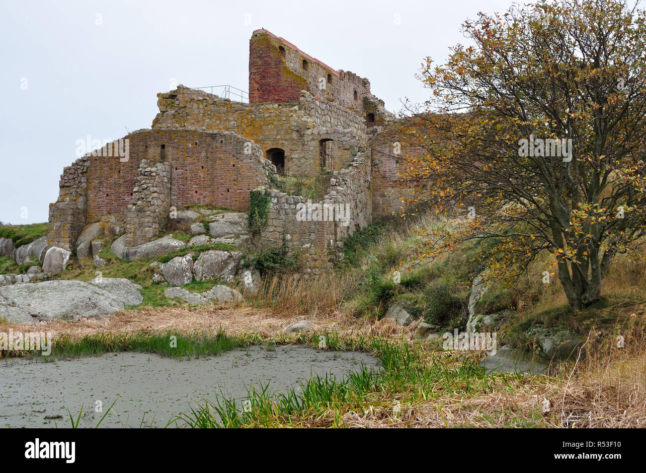 Hammershus monument hi-res stock photography and images - Alamy