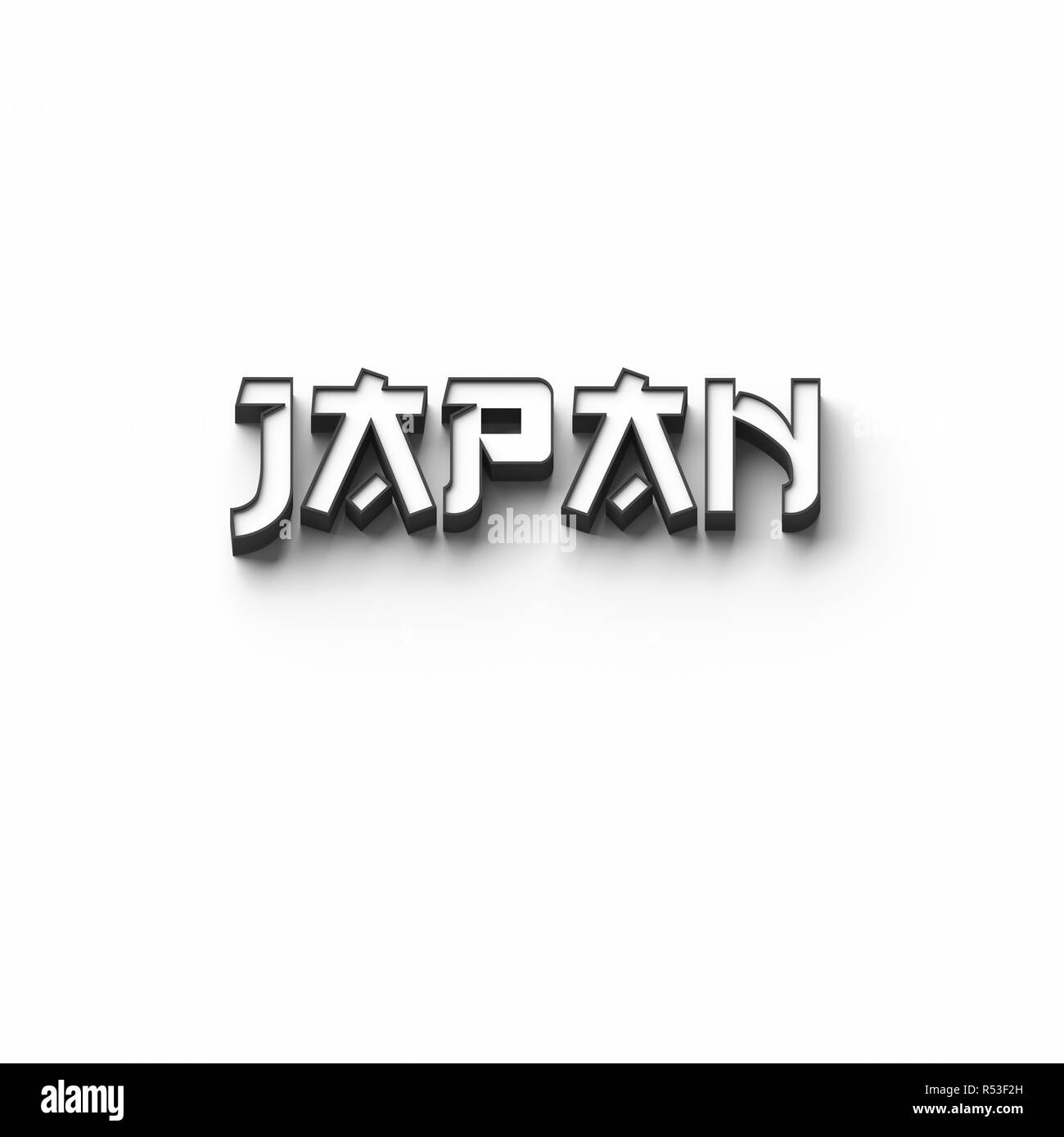 3D RENDERING WORDS 'JAPAN' Stock Photo - Alamy