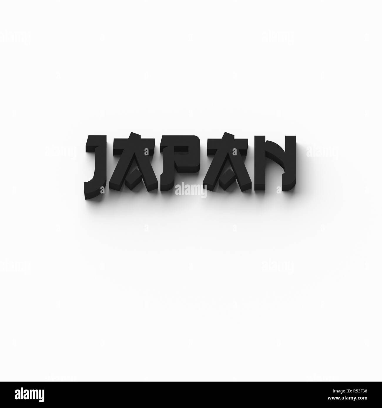 3D RENDERING WORDS 'JAPAN' Stock Photo - Alamy