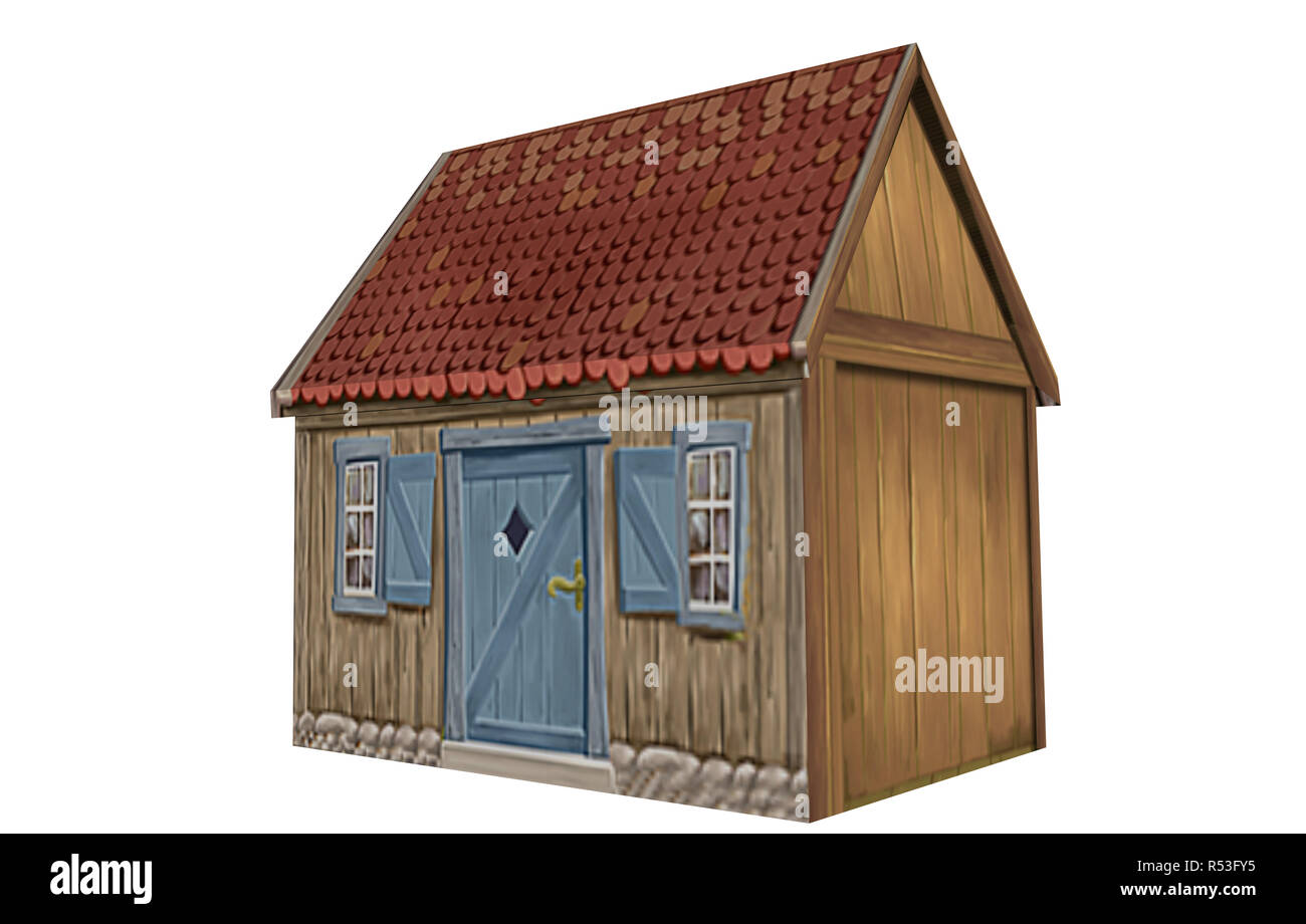 cartoon farmhouse isolated Stock Photo - Alamy
