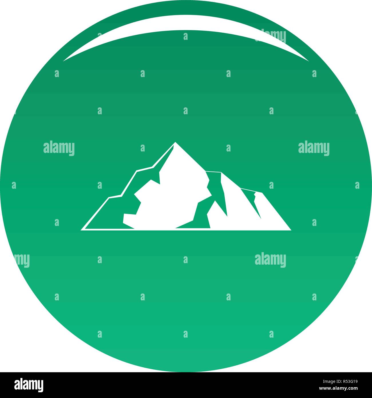 Ice mountain icon. Simple illustration of ice mountain vector icon for ...