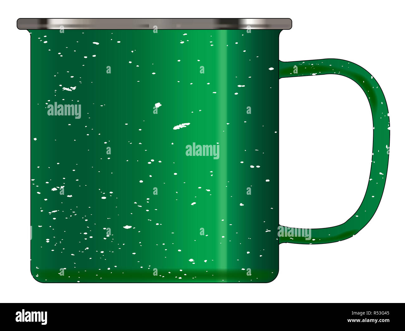 Green Tin Cup Stock Photo - Alamy