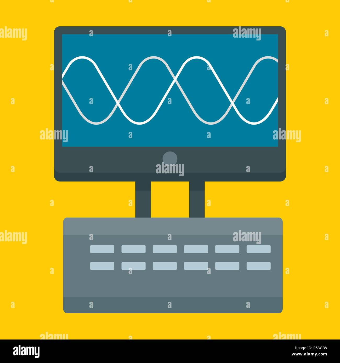 Oscillation device icon. Flat illustration of oscillation device vector ...