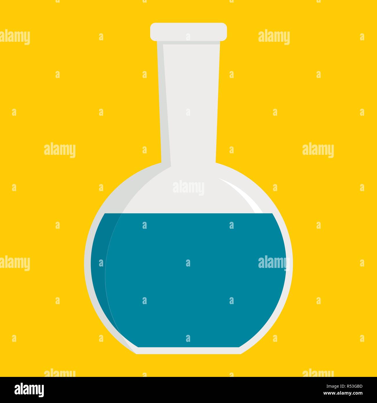 Chemistry flask icon. Flat illustration of chemistry flask vector icon ...
