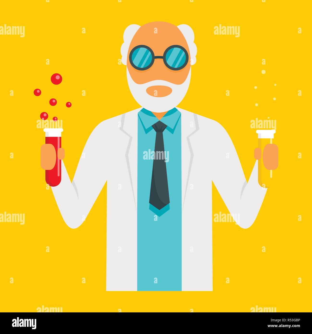 Scientific man icon. Flat illustration of scientific man vector icon ...