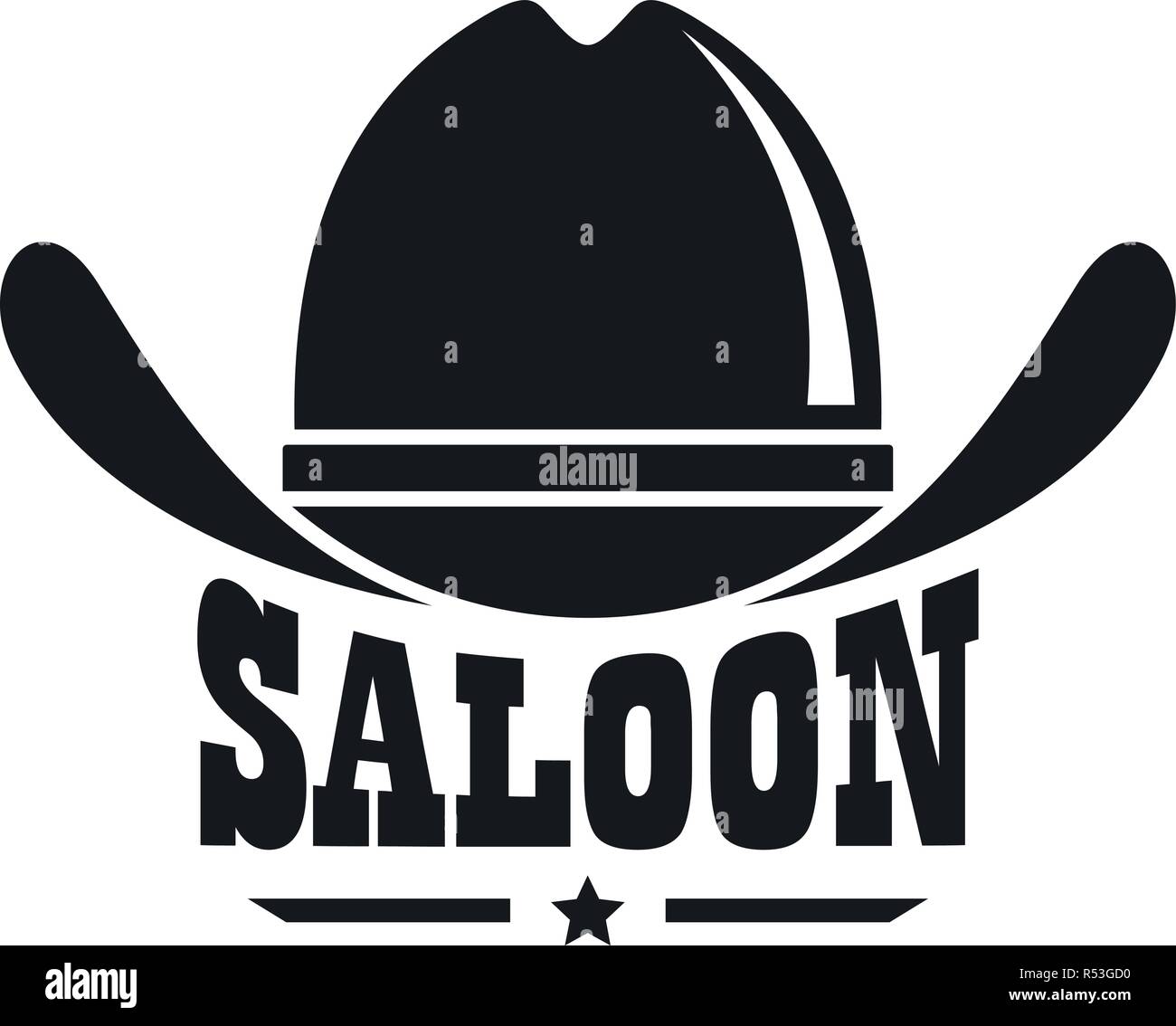 Saloon logo. Simple illustration of saloon vector logo for web design ...