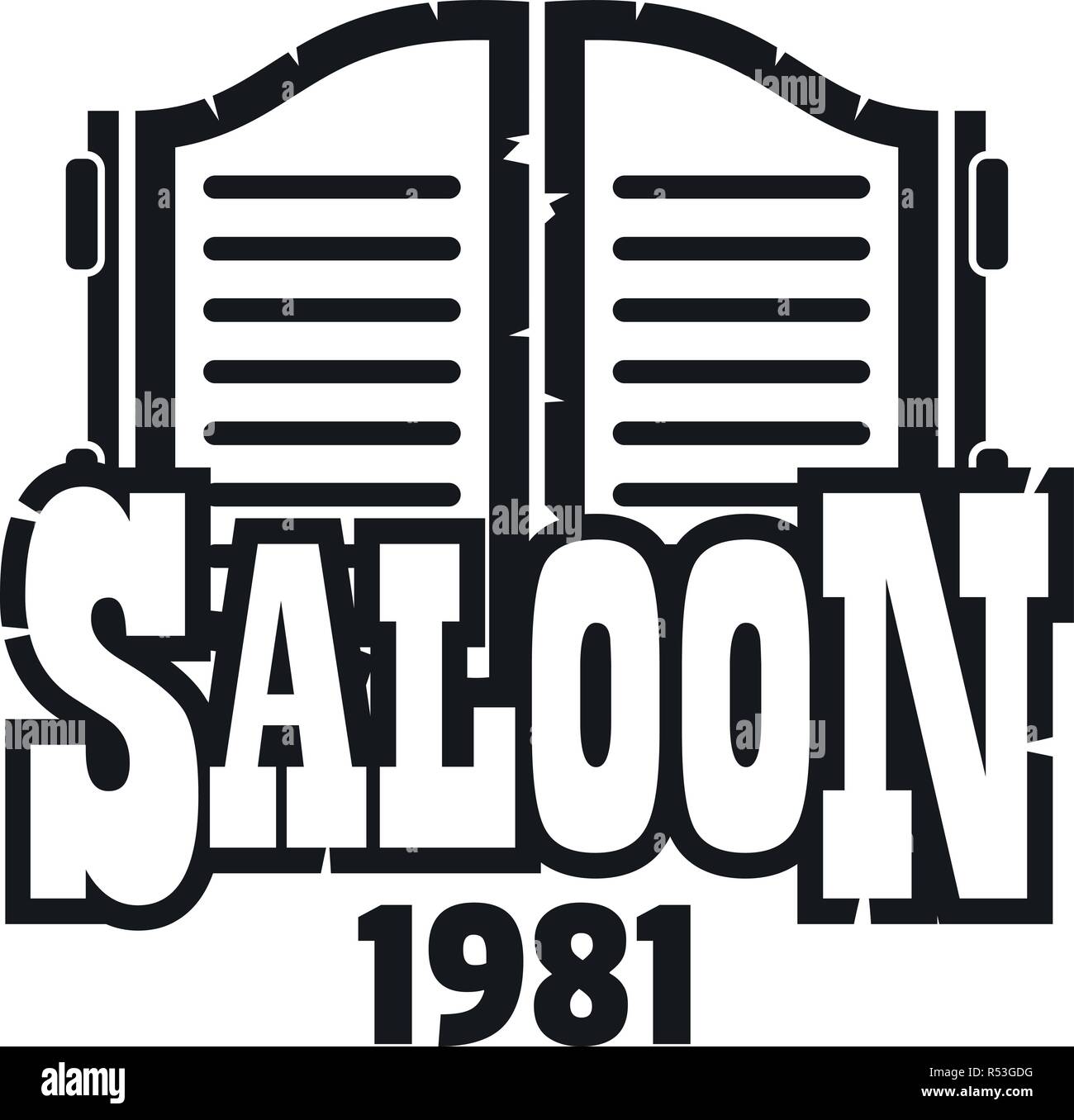 Saloon texas logo. Simple illustration of saloon texas vector logo for ...