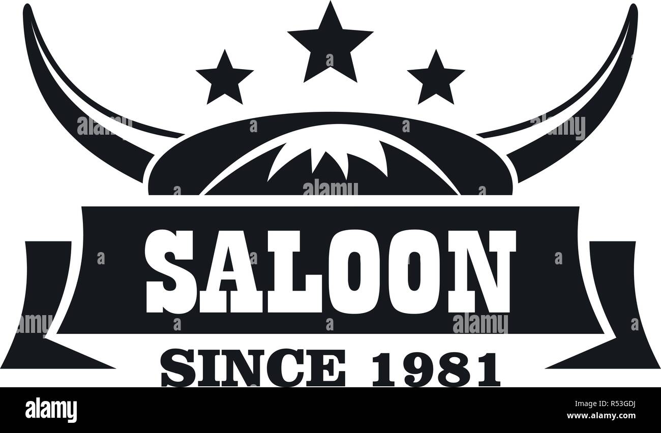 Old desert saloon logo. Simple illustration of old desert saloon vector ...